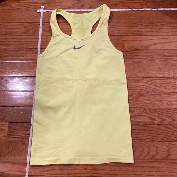Nike | Tops | Soft Bright Yellow Nike Racer Back Tank With Perforated ...